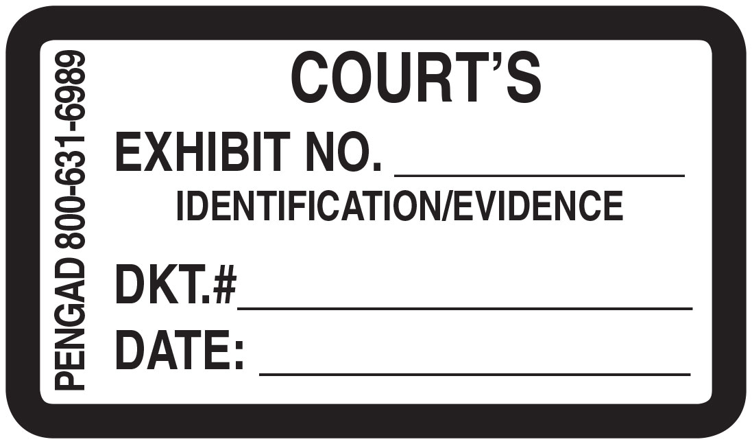 Pengad Exhibits & Accessories: Exhibit Labels