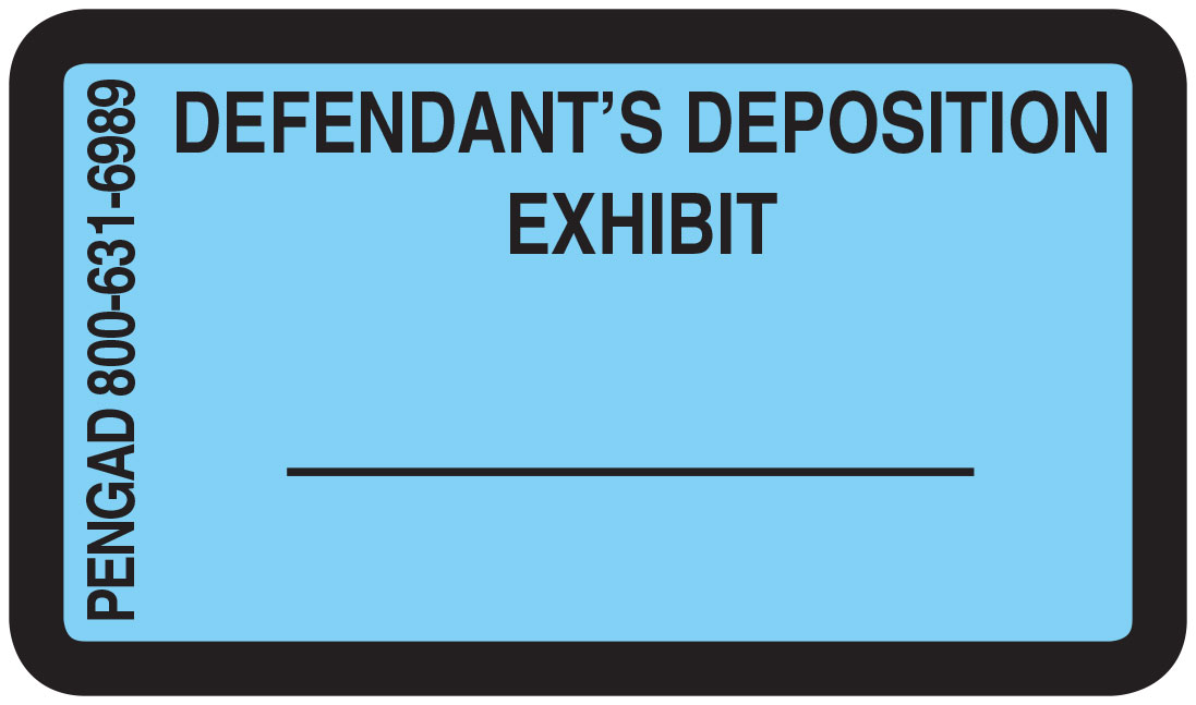 Pengad Exhibits & Accessories: Exhibit Labels