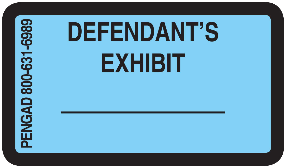Pengad Exhibits & Accessories: Exhibit Labels