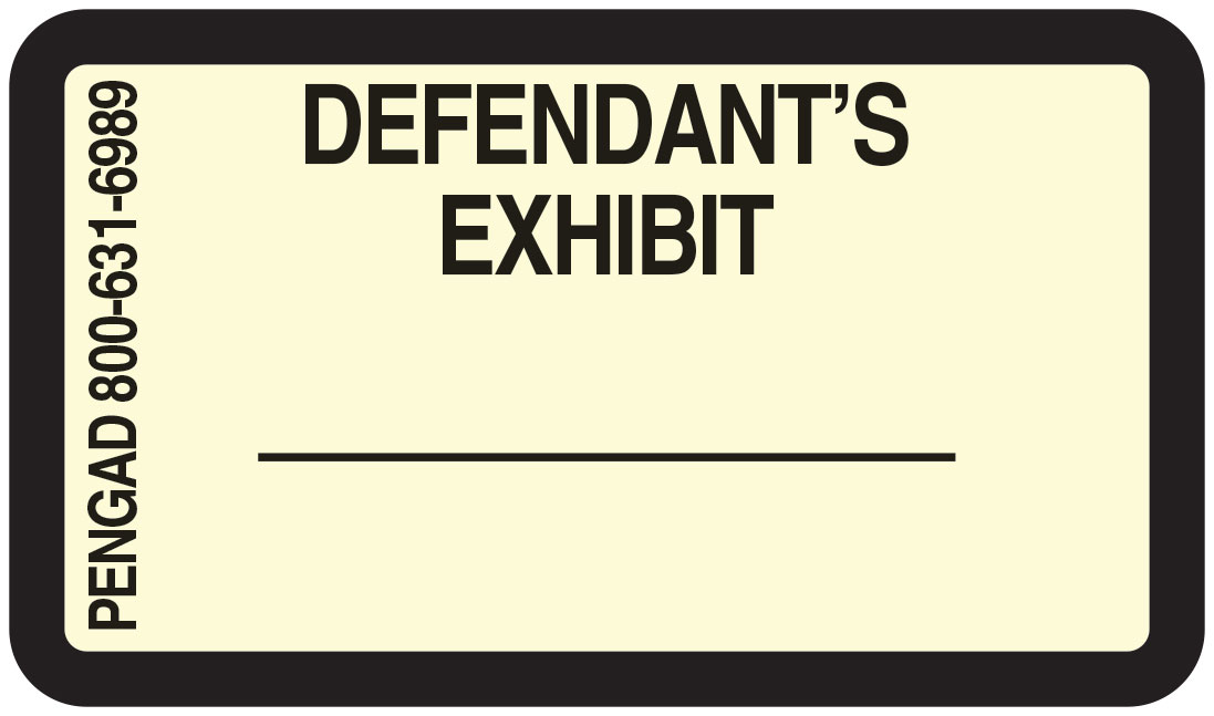 Pengad Exhibits & Accessories: Exhibit Labels