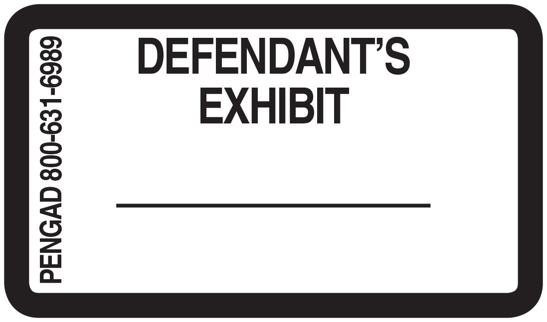 Pengad Exhibits & Accessories: Exhibit Labels