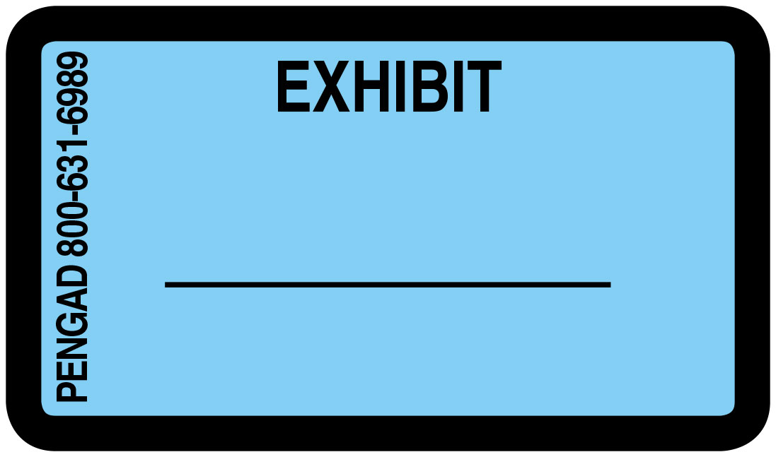 Pengad Exhibits & Accessories: Exhibit Labels