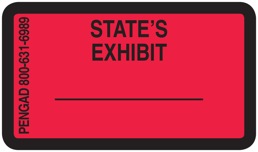 Pengad Exhibits & Accessories: Exhibit Labels